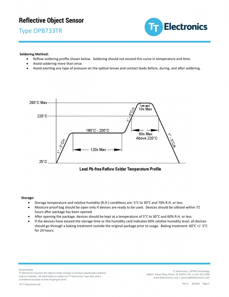 OPB733TR datasheet page 5