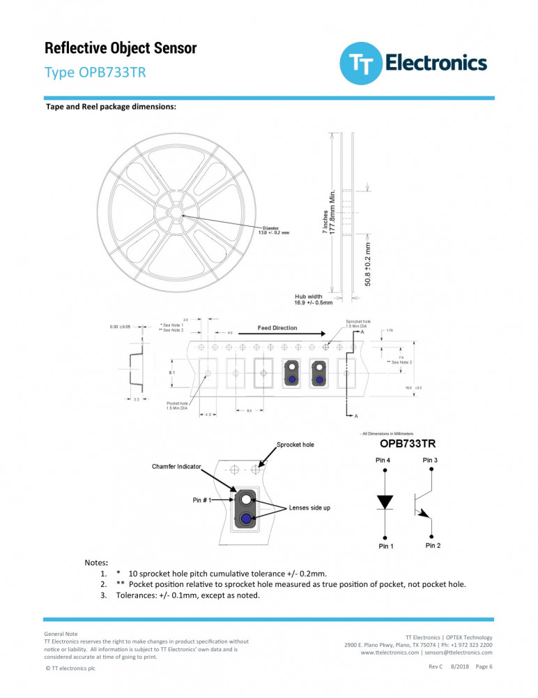 OPB733TR datasheet page 6