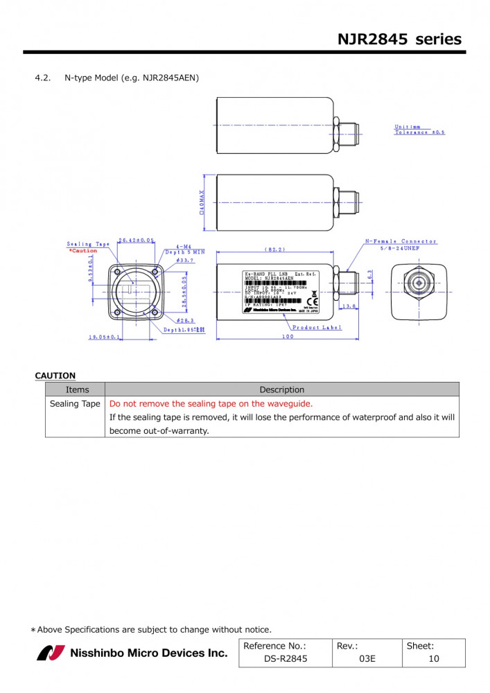 NJR2845 series datasheet page 10