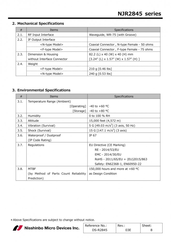 NJR2845 series datasheet page 8