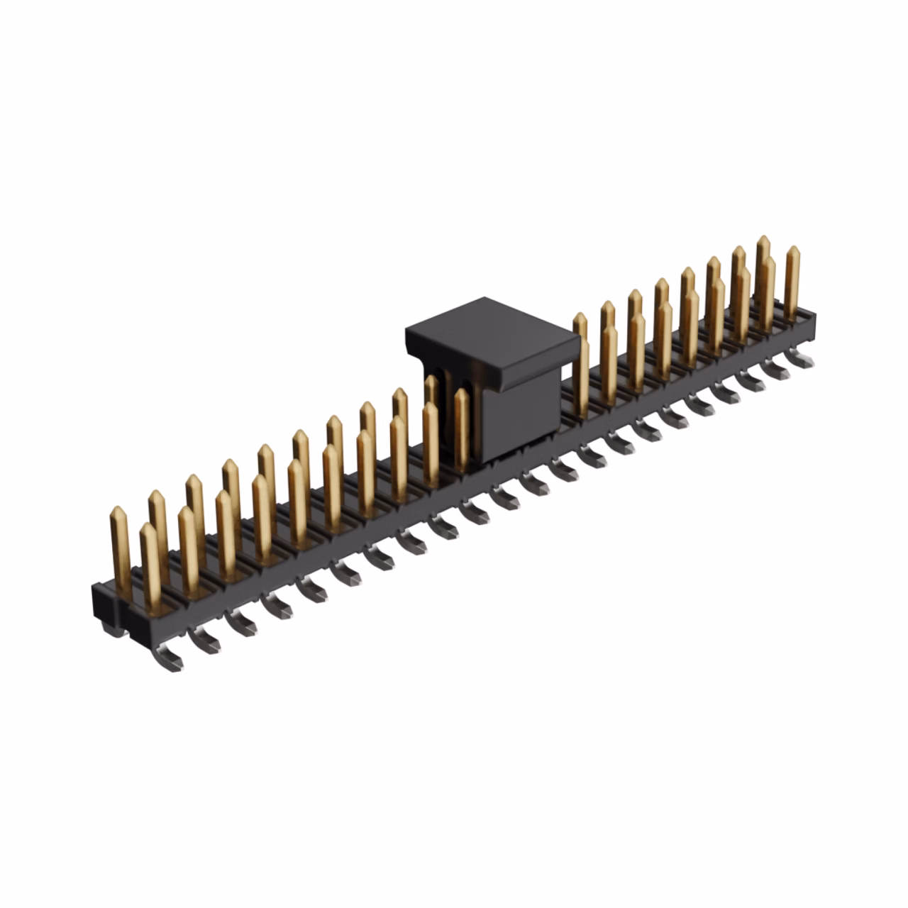Milli-Grid Header, Vertical, Surface Mount, 34 Circuits, 0.38µm Gold (Au) Plating, Mating Pin Length 3.80mm, with Cap, Tube, Lead-Free