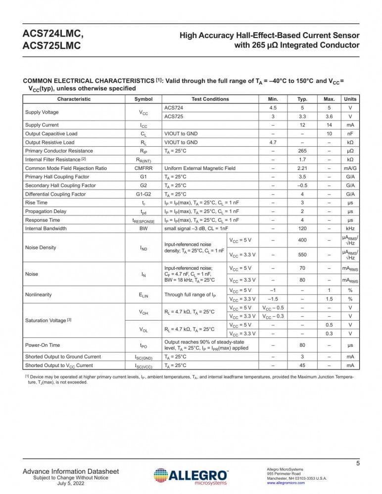ACS724 datasheet page 5