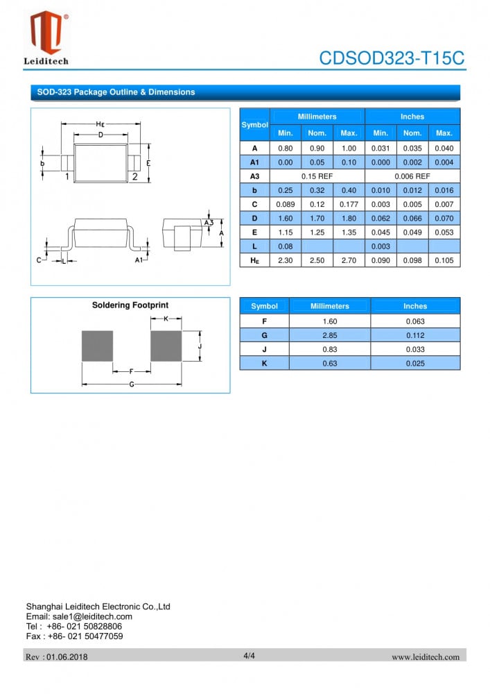 CDSOD323-T15C datasheet page 4