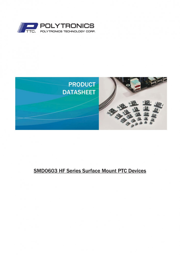PTTC SMD0603P020TF datasheet page 1