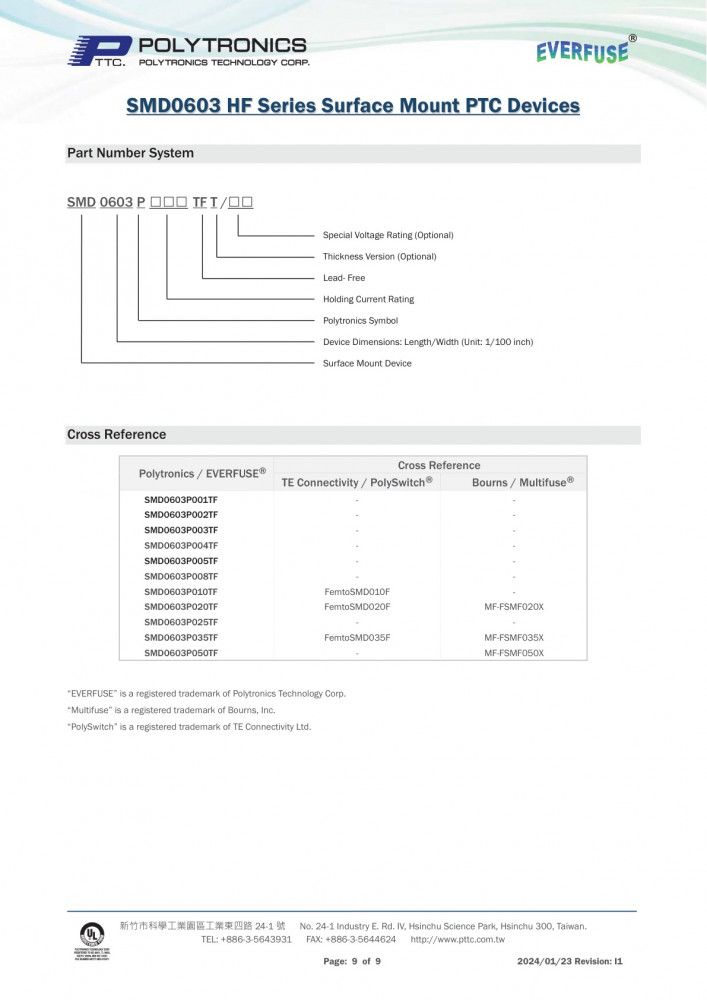 PTTC SMD0603P020TF datasheet page 9