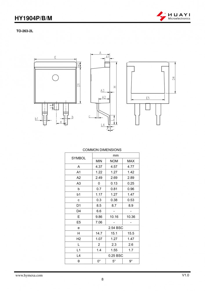 HY1904B datasheet page 8