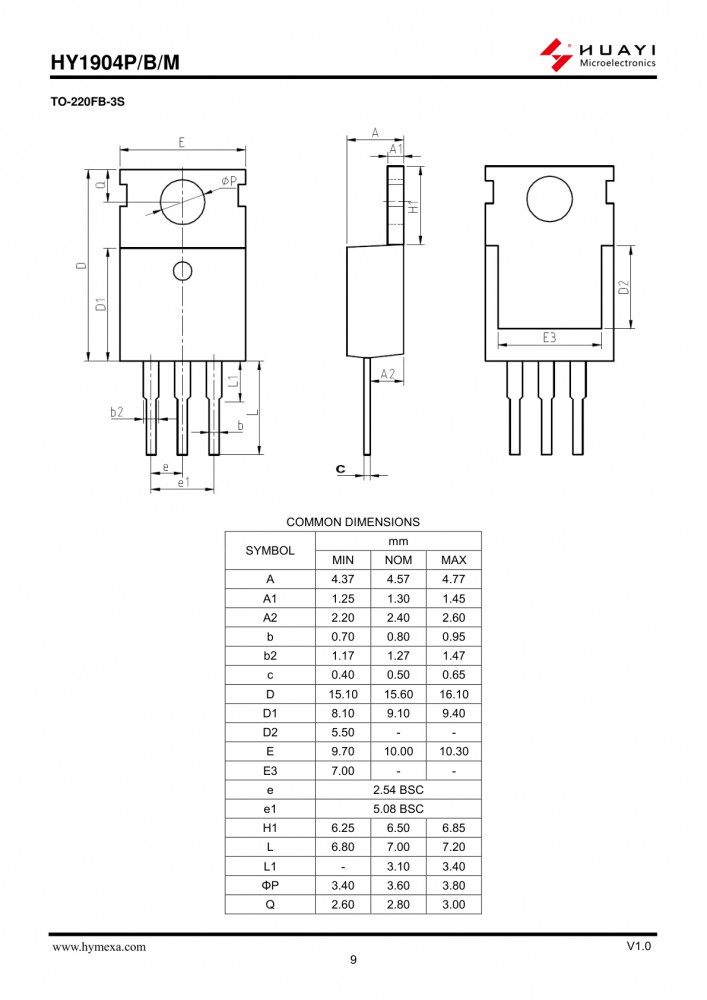HY1904B datasheet page 9