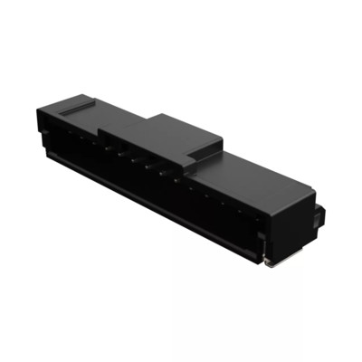 DuraClik Wire-to-Board Header, Single Row, Right-Angle, 14 Circuits, Tin  (Sn) Plating, Black for sale