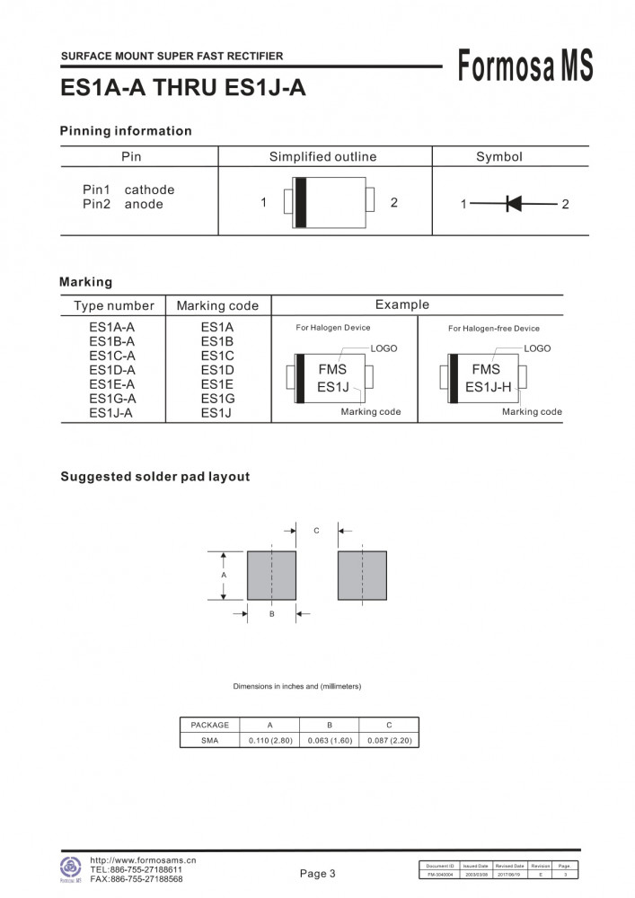 ES1G-A datasheet page 3