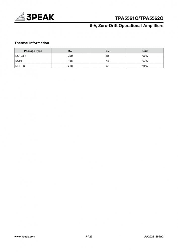 TPA5562Q-VS1R-S datasheet page 7