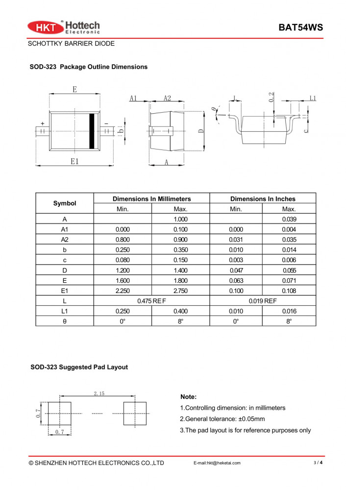 BAT54WS datasheet page 3