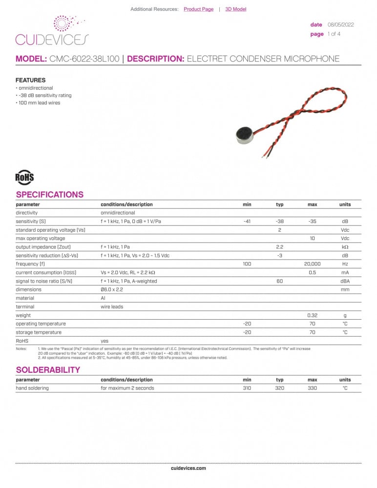 CMC-6022-38L100 datasheet page 1