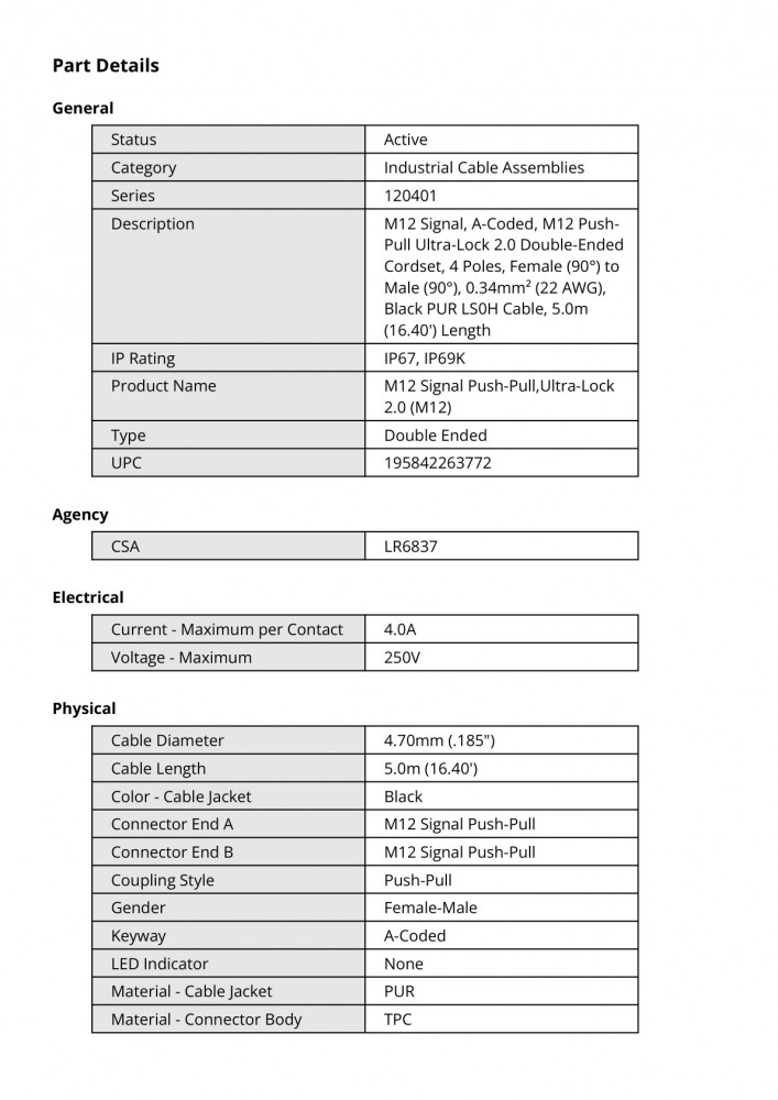 Molex product specification document page 2