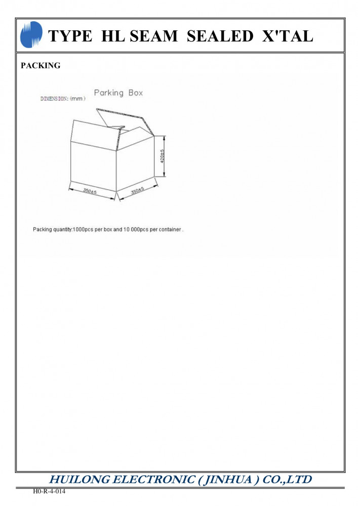 HA32000X004 packing page