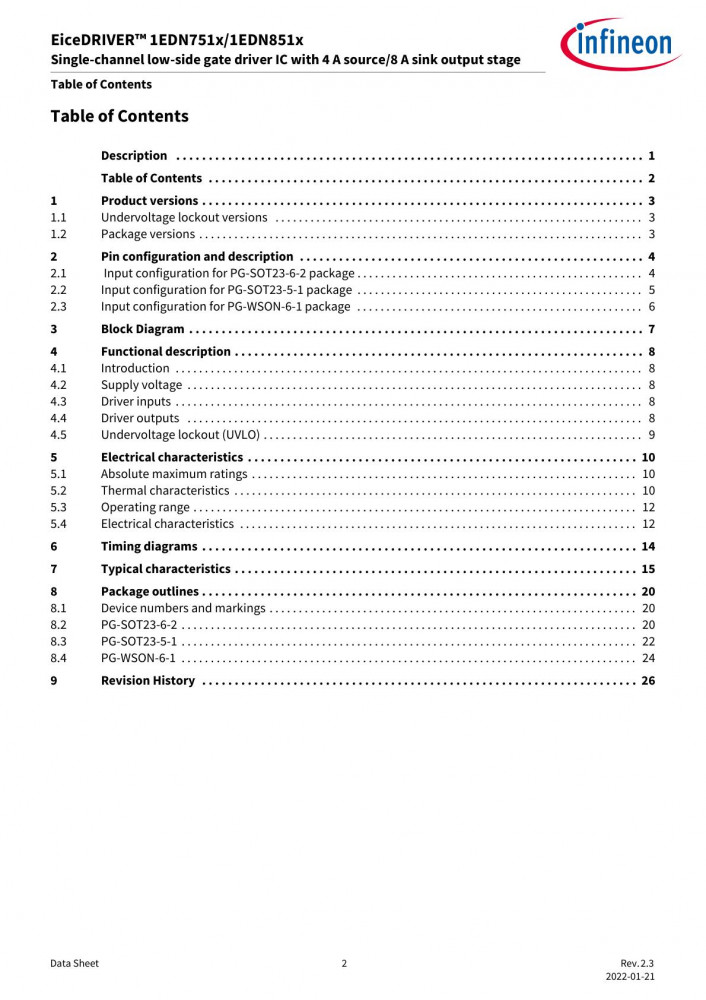1EDN8511B technical document page 2