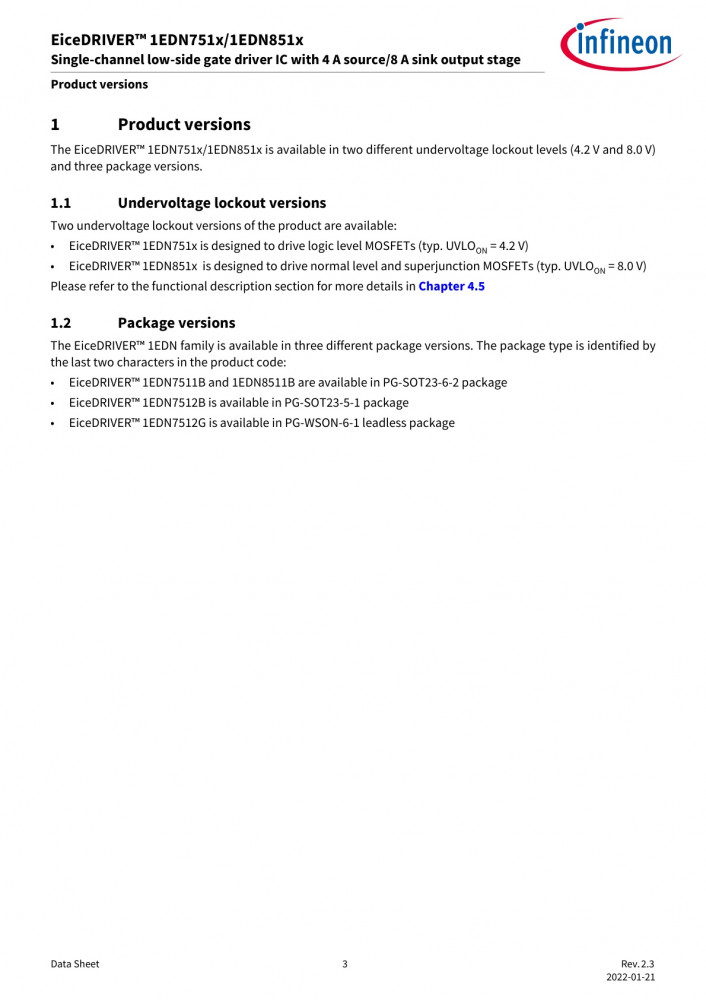 1EDN8511B technical document page 3