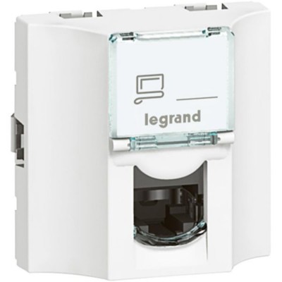Mosaic™ - RJ45 socket - rear pluggable - category 5e FTP - 9 contacts - white for sale
