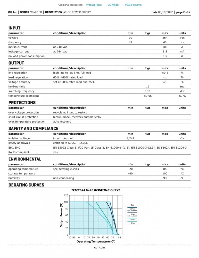 VBM-100-12 datasheet page 2