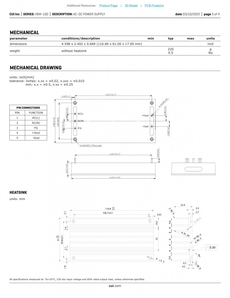 VBM-100-12 datasheet page 3