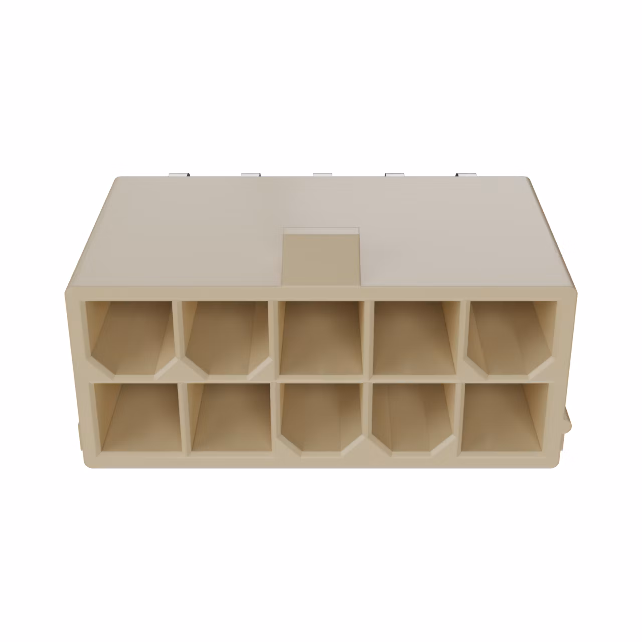 Mini-Fit Jr. Header, 4.20mm Pitch, Right Angle, without Flange, 10 Circuits, Matte Tin (Sn) Plating, Beige, Tape and Reel for sale