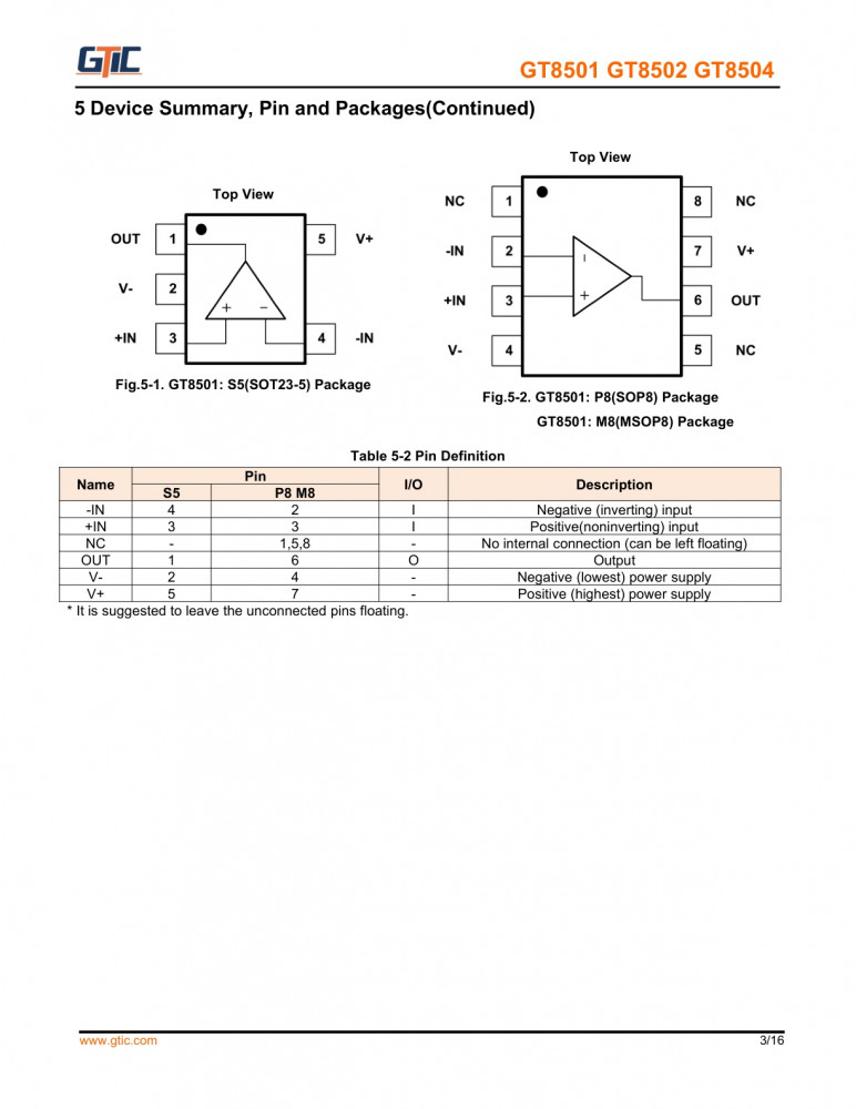 GT8502M8 datasheet page 4
