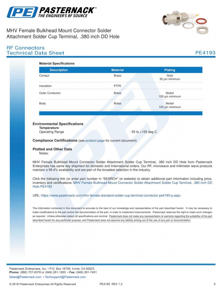 PE4193 technical document page 2