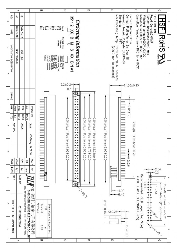 JILN 3511216BMSS0BNA1 technical drawing