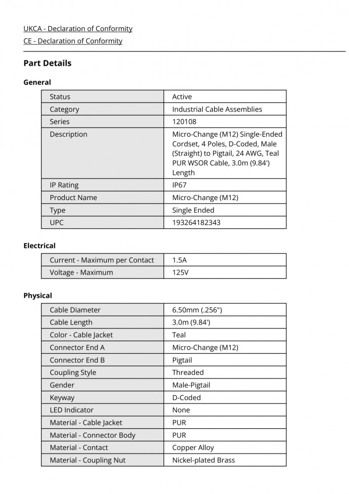 MOLEX 1201088786 document image, page 2