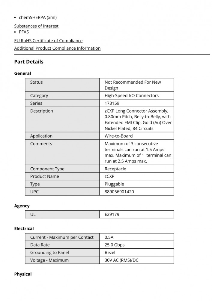 MOLEX 1731590005 technical document preview, page 2