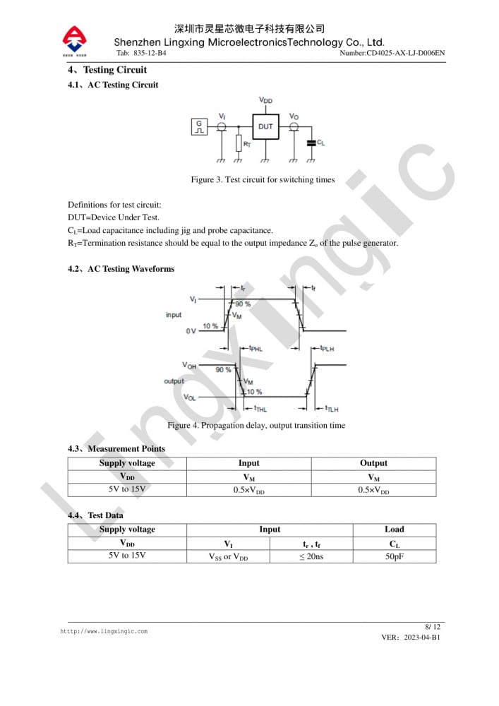 CD4025BE(LX) datasheet page 8