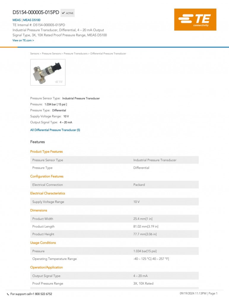 D5154-000005-015PD technical document page 1