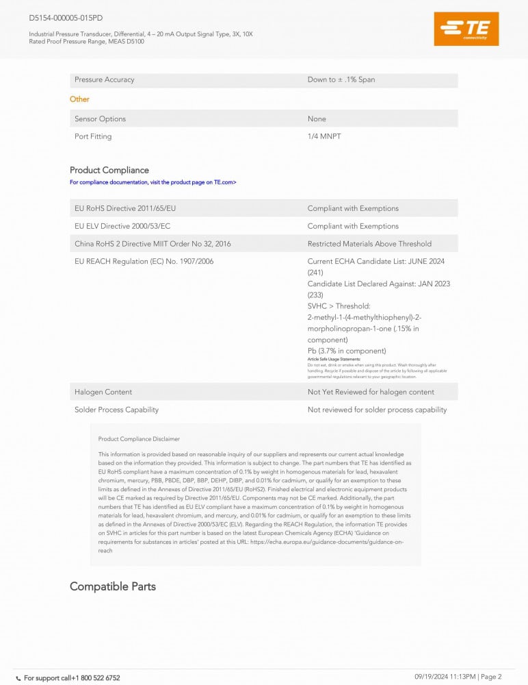 D5154-000005-015PD technical document page 2