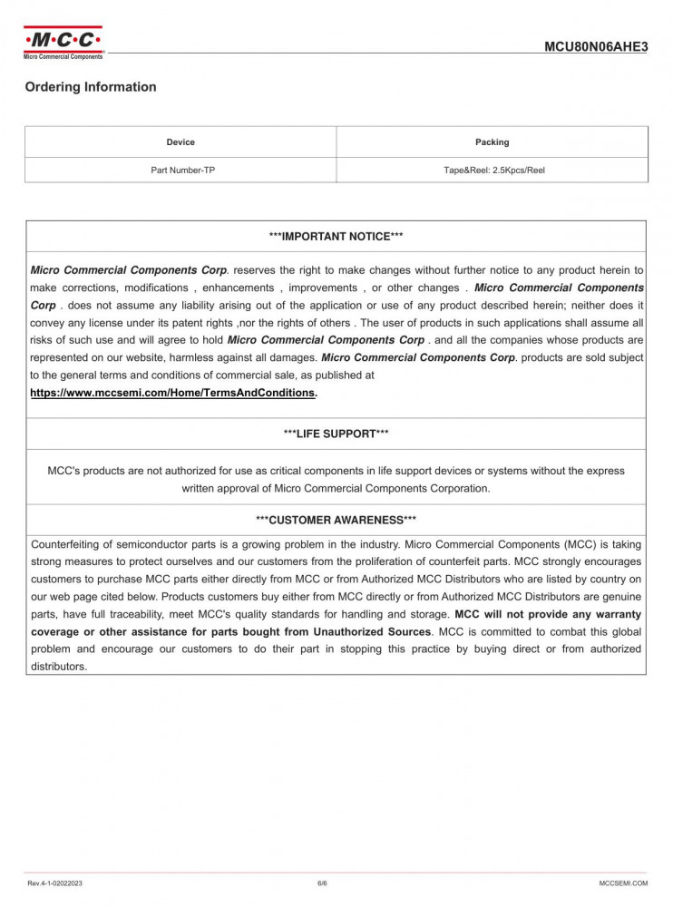 MCU80N06AHE3-TP datasheet page 6
