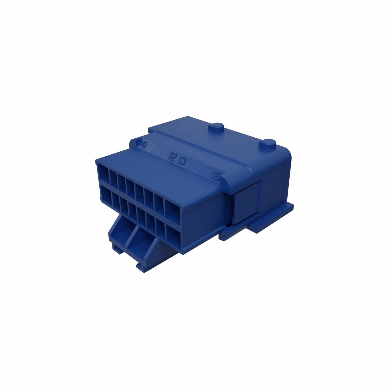 3.33mm / 6.00mm Pitch Hybrid Male Inline Housing, Dual Row, 16 Circuits,  Blue for sale