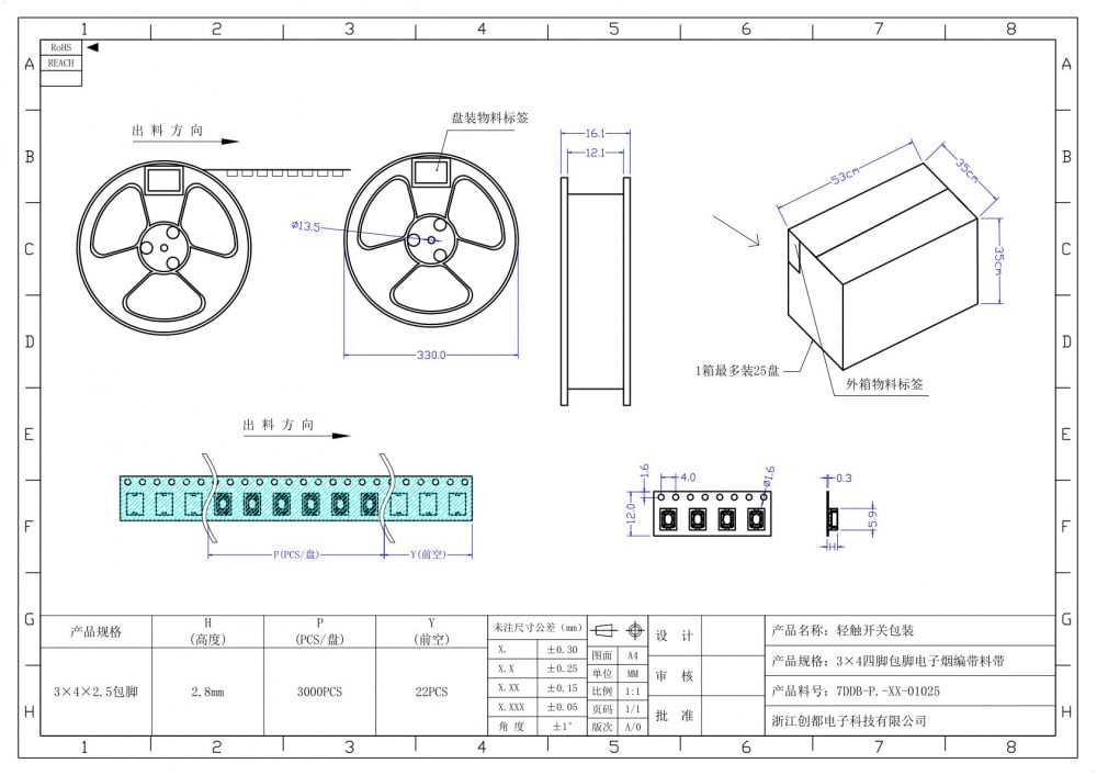 CAX TS3425UA specification approval page 3