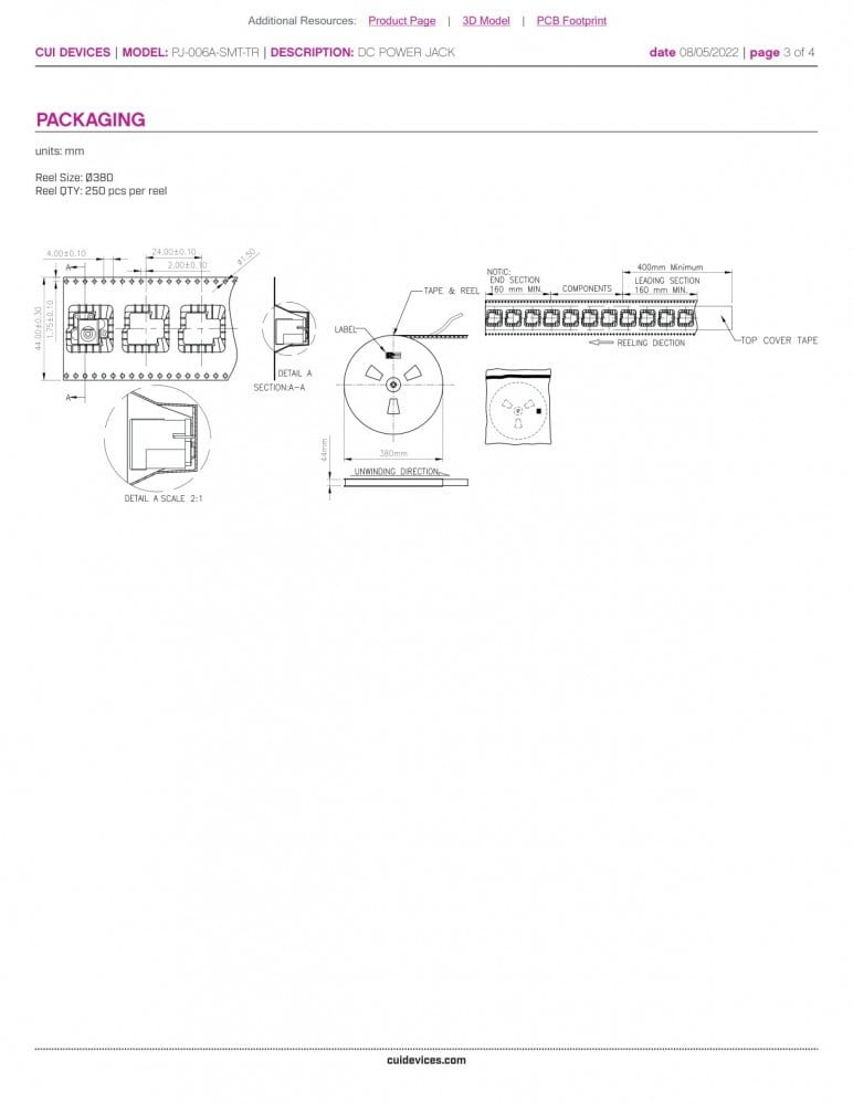 PJ-006A-SMT-TR product document page 3