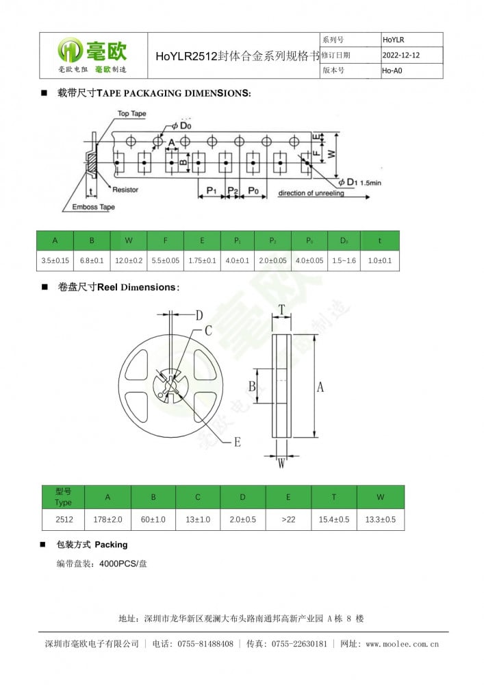 HoYLR2512 datasheet page 4