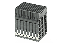 Impact 100 Ohm 5 Pair Mezzanine Receptacle, 40mm Stack Height, Unguided,  12 Columns, 180 Circuits, Plated Through Hole Dimension 0.39mm, Lead-Free