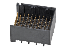 Impact 100 Ohm 3 Pair Vertical Backplane Header, Unguided, Right Endwall, 10 Columns, 90 Circuits, Pin Length 4.50mm, Plated Through Hole Dimension 0.39mm, Lead-Free