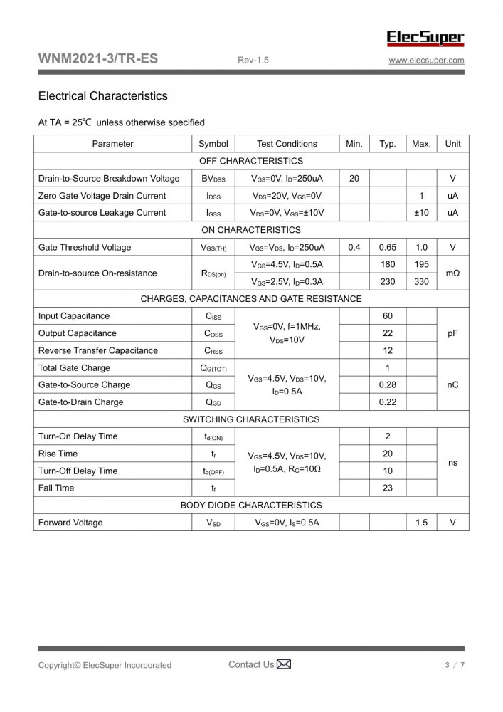 WNM2021-3/TR-ES datasheet page 3
