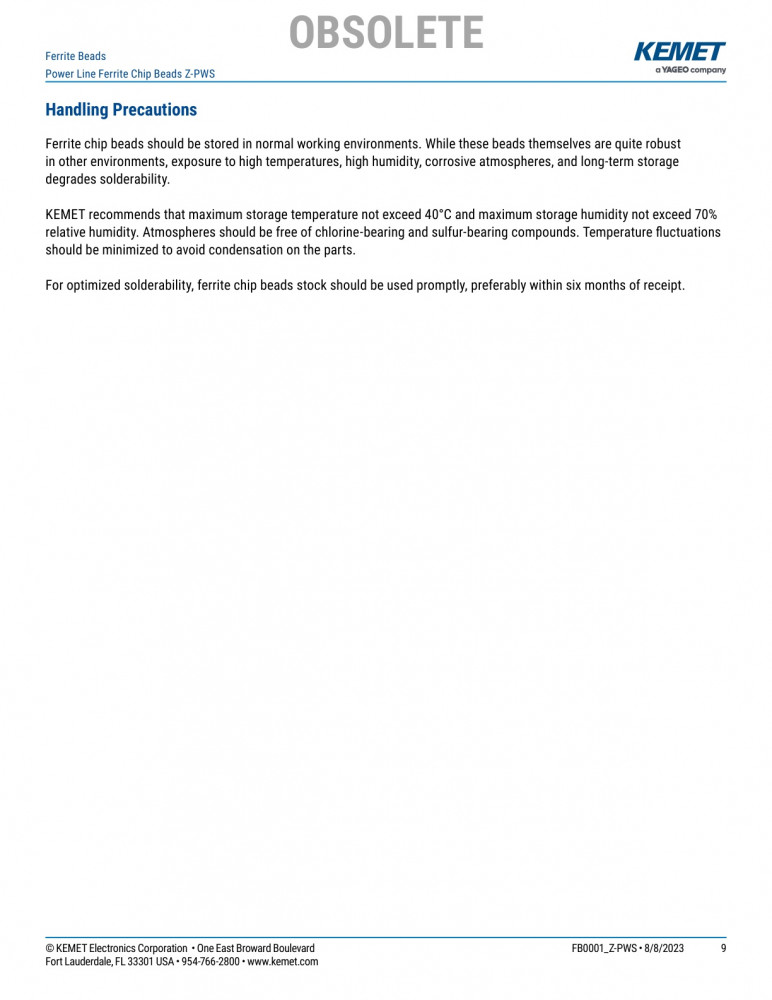 KEMET Z-PWS datasheet page 9