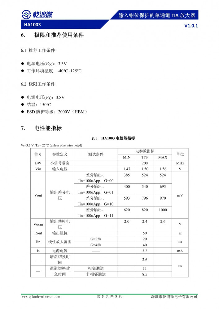 HA1003 technical document page 3