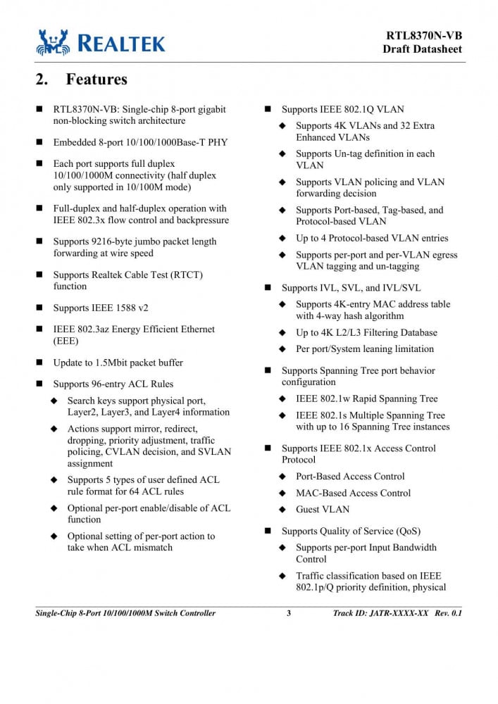 RTL8370N-VB-CG datasheet page 10