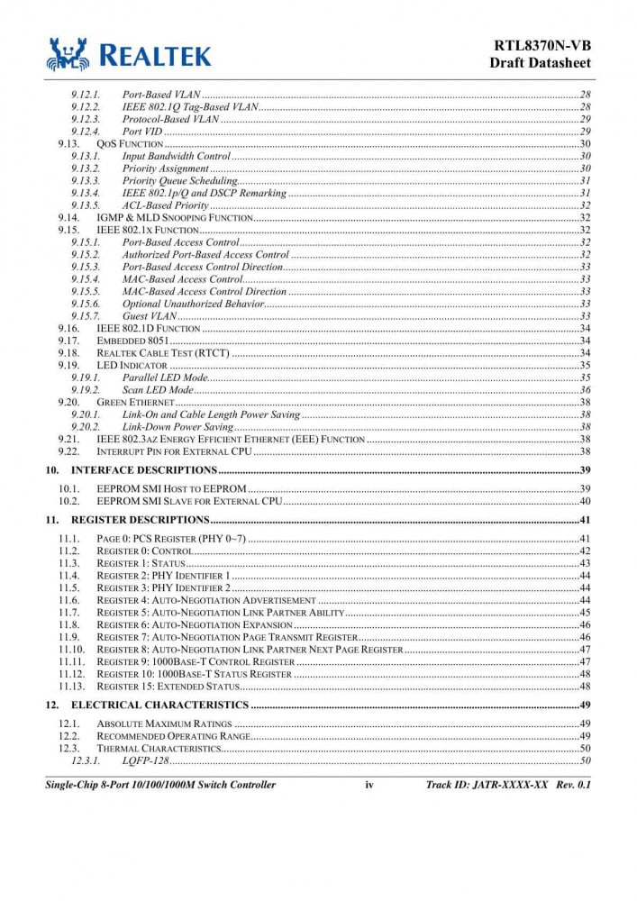 RTL8370N-VB-CG datasheet page 4
