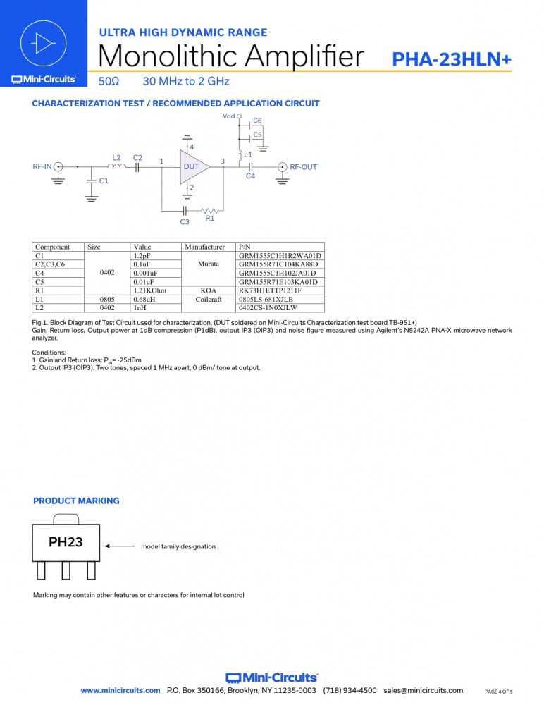 PHA-23HLN+ datasheet page 4