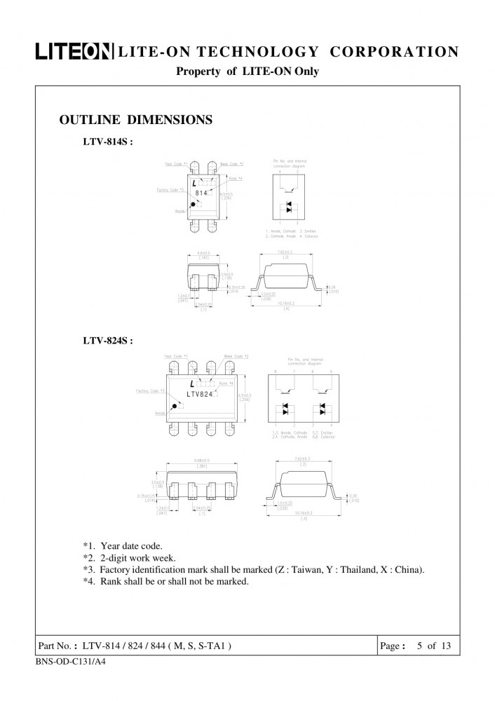 LTV-814 datasheet page 5