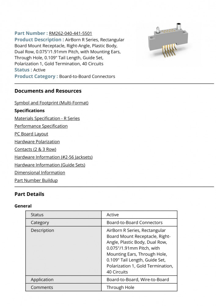 RM262-040-441-5501 technical document image, page 1