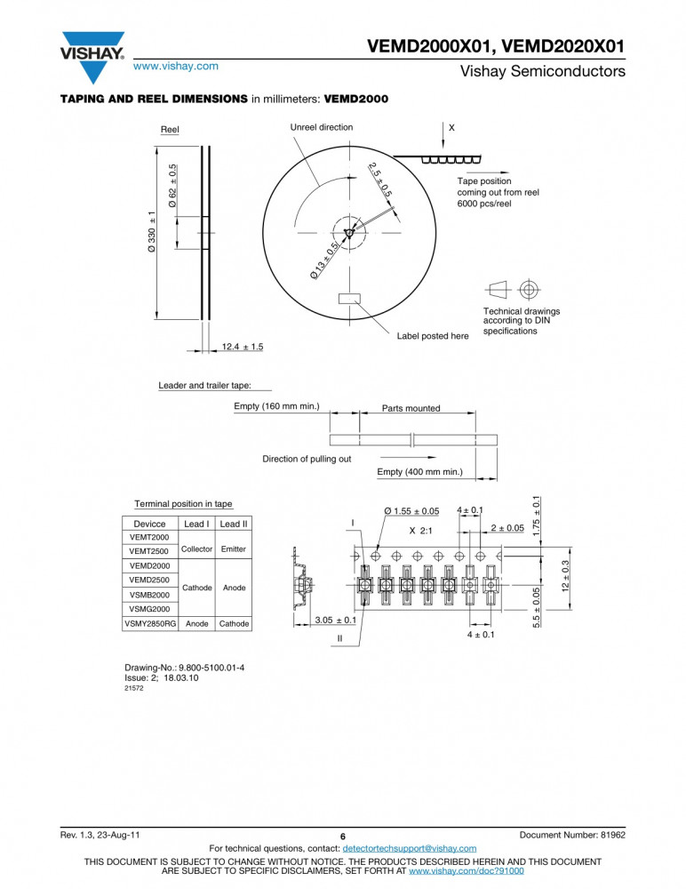 VEMD2000X01 datasheet page 6