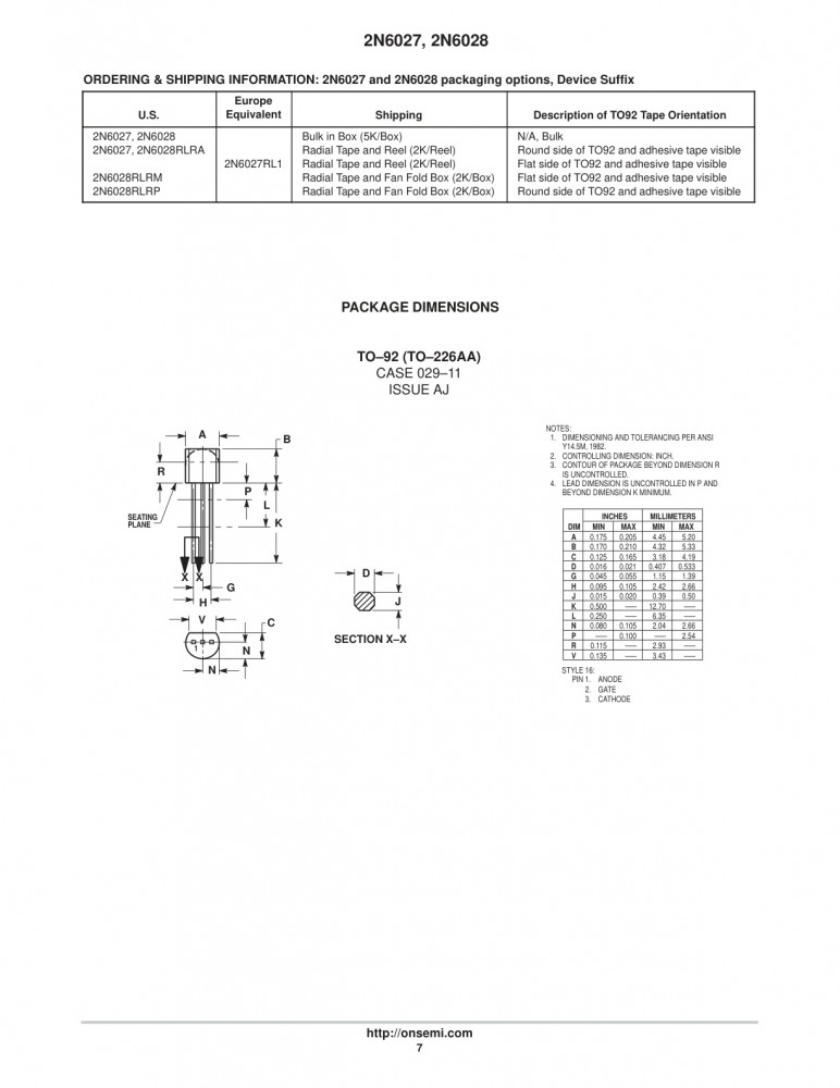 2N6027 datasheet preview, page 7