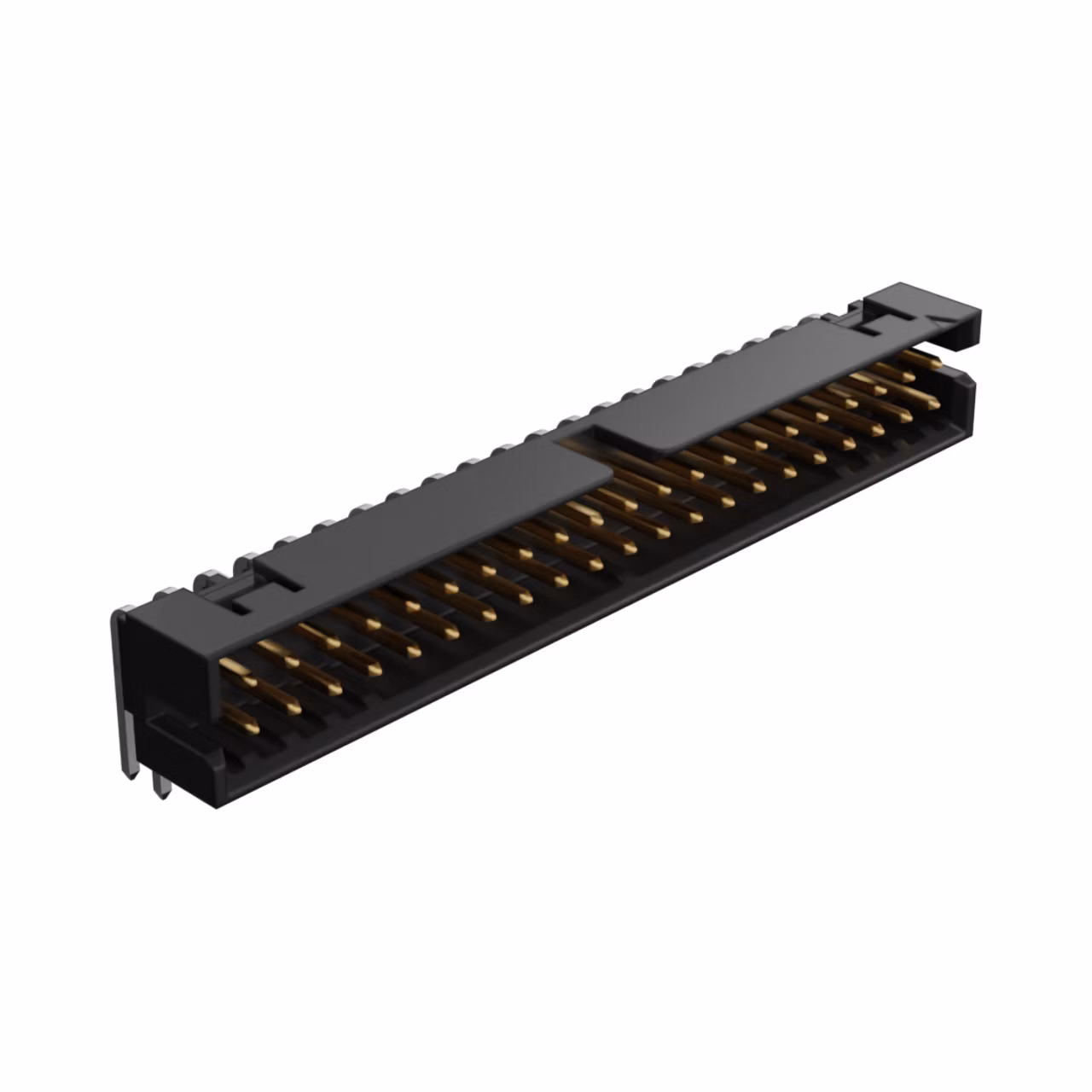 2.00mm Pitch, Milli-Grid PCB Header, Dual Row, Right-Angle, Through Hole, 12 Circuits, 0.38µm Gold (Au) Plating, 2.16mm Tail Length, Single Side Slot, Center Friction Lock, Tube